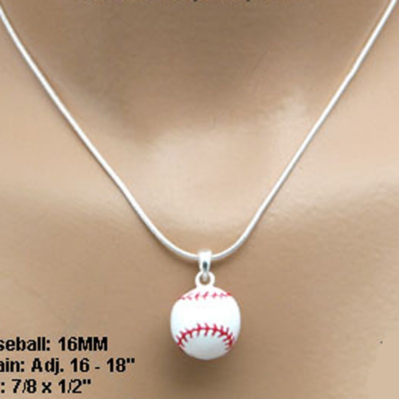 Baseball Necklace - Etsy