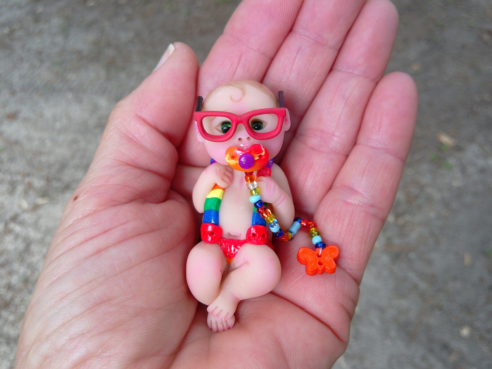 Polymer Clay Babies ivy's Rainbow Baby Awake - Etsy