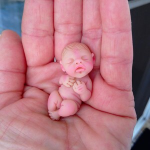 Polymer Clay Babies Micro Mini Asleep Baby SIZE 1.99 Gift Collectible ...