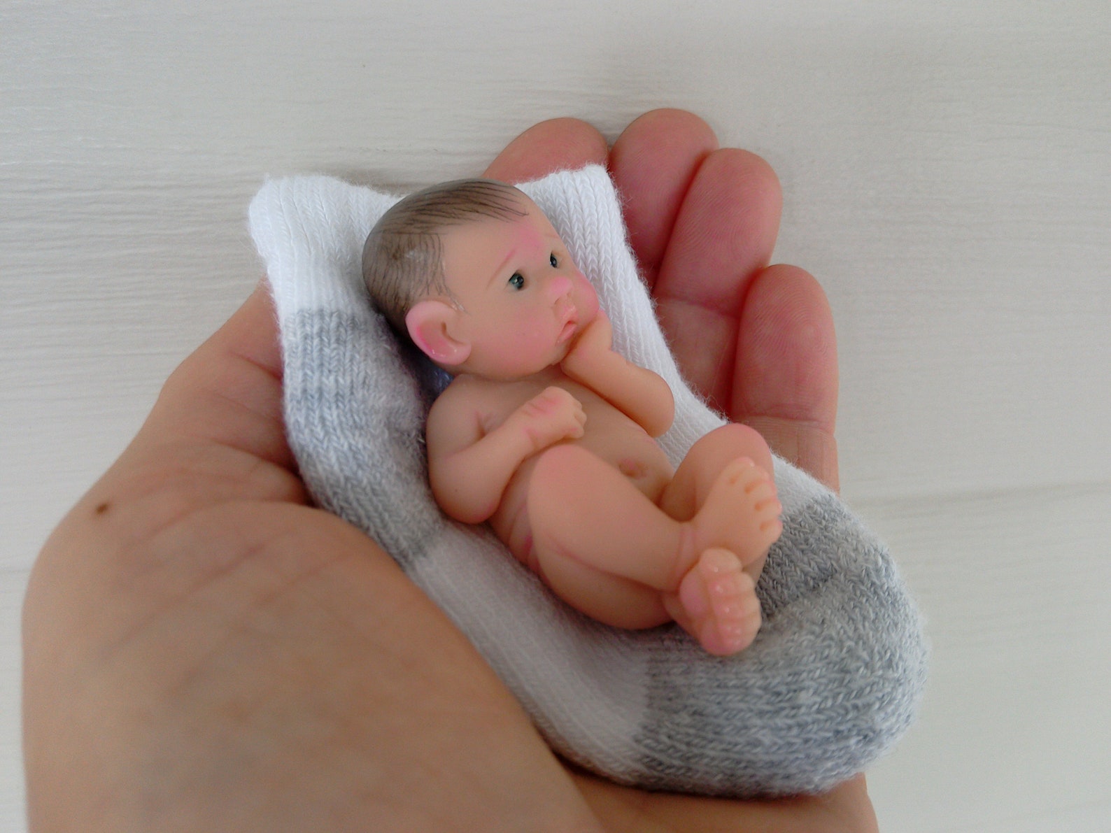 Polymer Clay Babies Awake Blue Eyes Gender Neutral Baby SIZE - Etsy