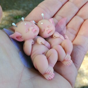 Polymer Clay Babies Inseparable Asleep Twin Butterfly Fairies Size 1.99 ...