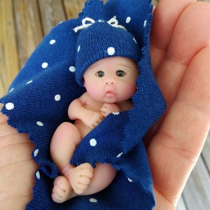 Polymer Clay Babies Awake Blue Eyes Anatomically Correct Baby Boy SIZE ...