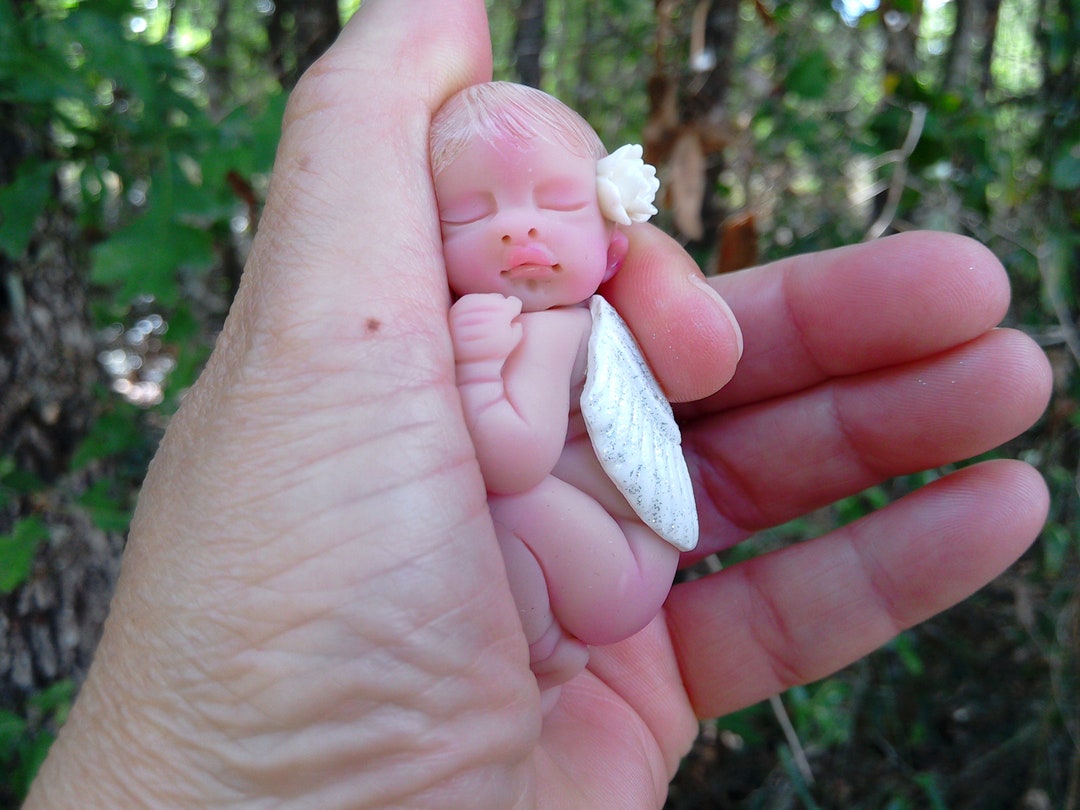 Polymer Clay Baby Angel Baby Girl SIZE 2.5 Gift Collectible Keepsake ...
