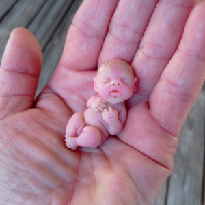 Polymer Clay Babies Micro Mini Asleep Baby SIZE 1.99 Gift Collectible ...