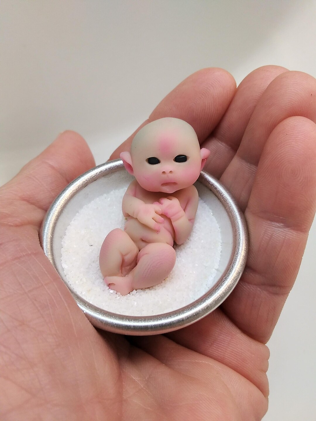 Polymer Clay Babies Micro Mini Baby Alien ET SIZE 1.99 Gift Collectible ...