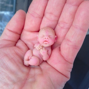 Polymer Clay Babies Micro Mini Asleep Baby SIZE 1.99 Gift Collectible ...