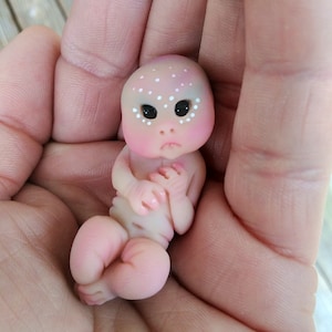 Polymer Clay Babies Micro Mini Baby Alien ET SIZE 1.99 Gift Collectible ...