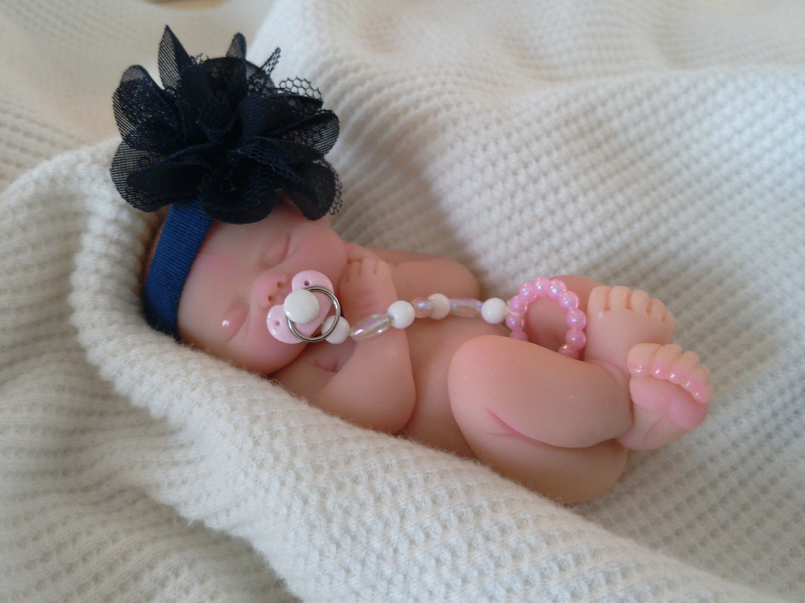 Polymer Clay Babies Sleeping Newborn Baby Girl SIZE 3.5 | Etsy