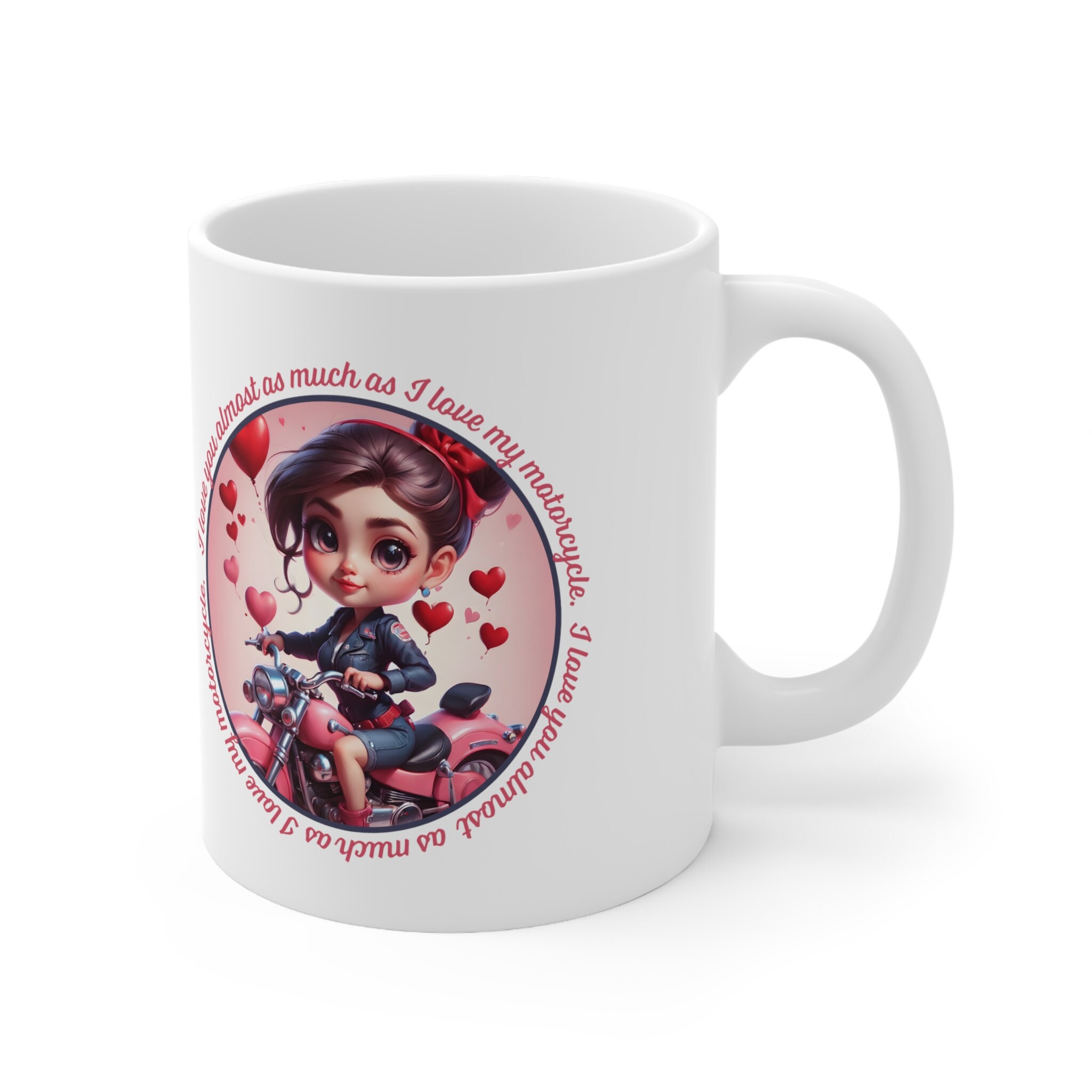 Retro Biker Girl Coffee Mug Motorcycle Cup Mothers Day Gift for Biker ...