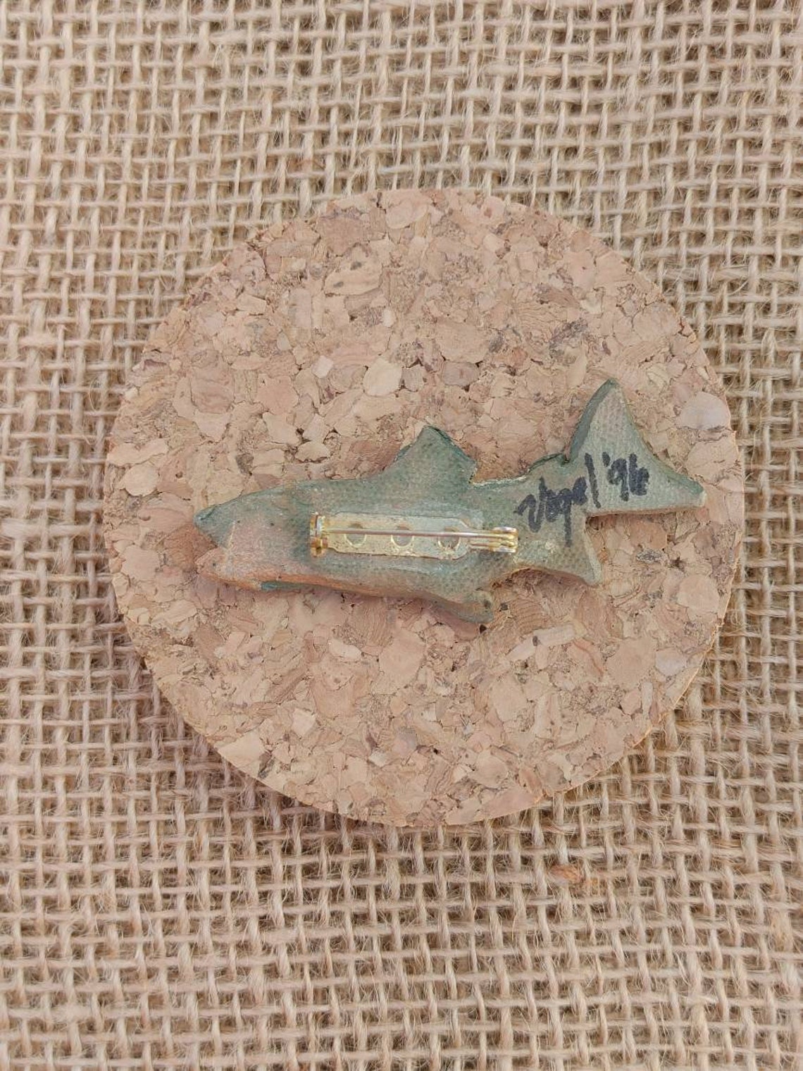 Vintage 90s Lapel Pins // Rainbow Trout // Sparkle Roller - Etsy