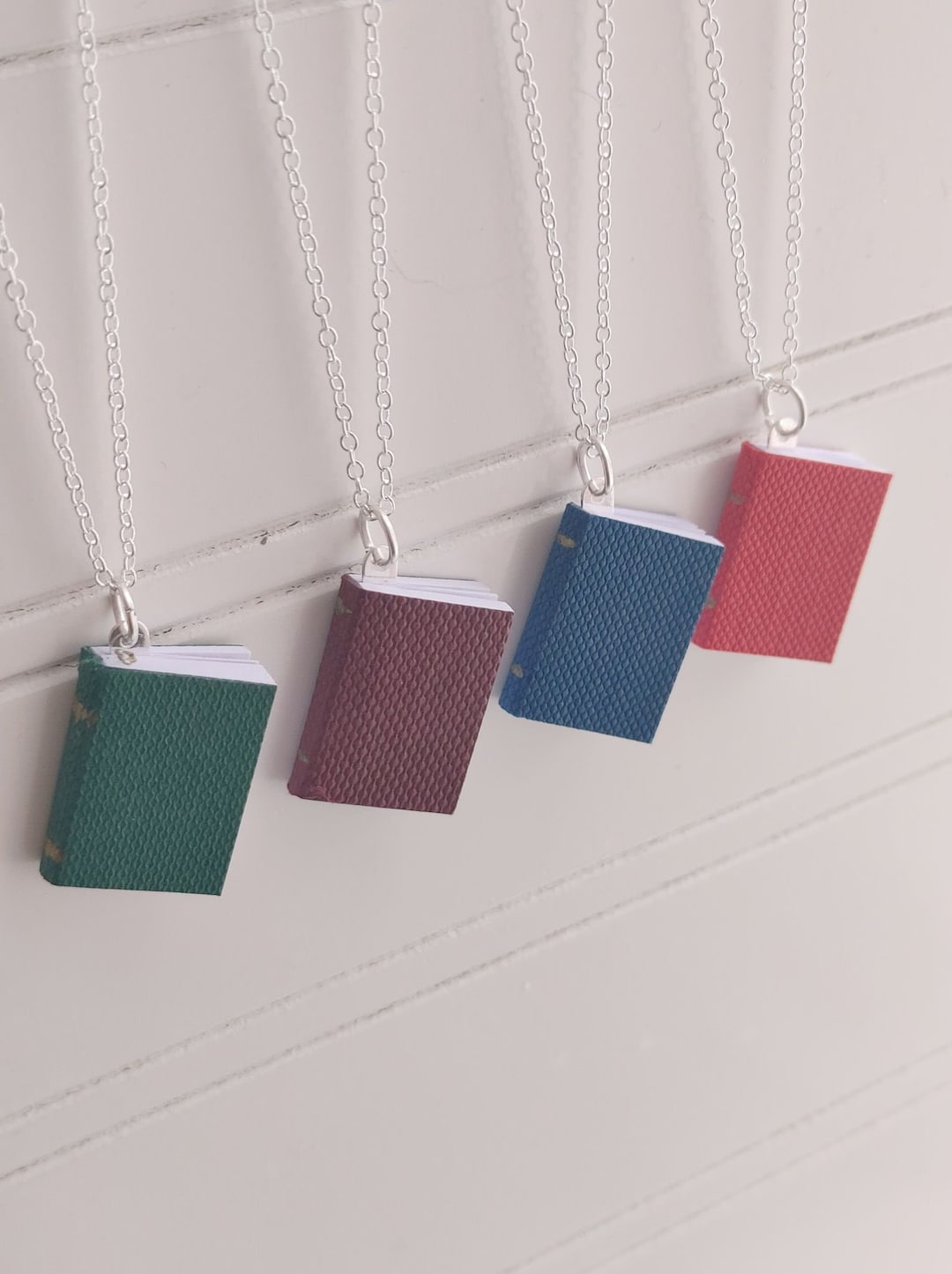Book Necklace // Miniature // Real Pages // Novel Necklace // Mini Book ...