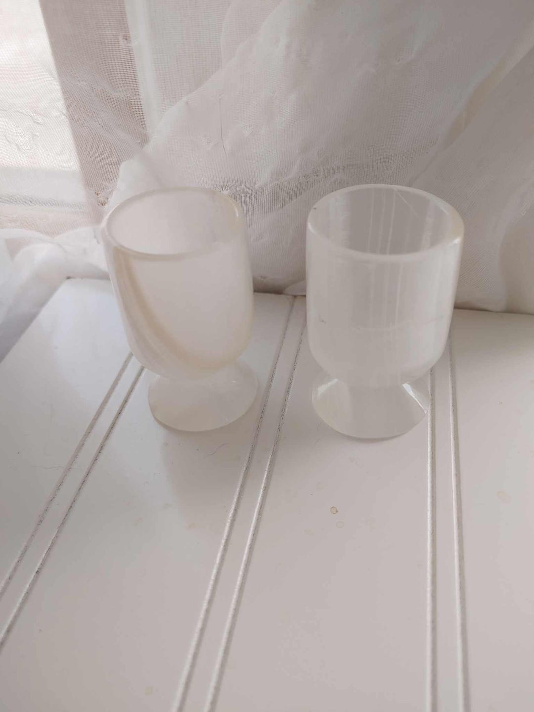 Vintage Stone Mini Wine Goblets // Liquid Offering Goblets // Sacred ...