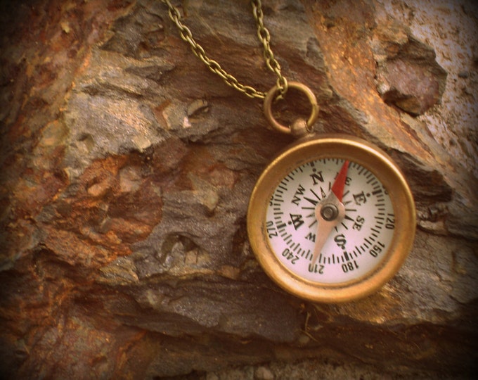 Real Compass Pendant 1.18 30mm Necklace // 18 - Etsy