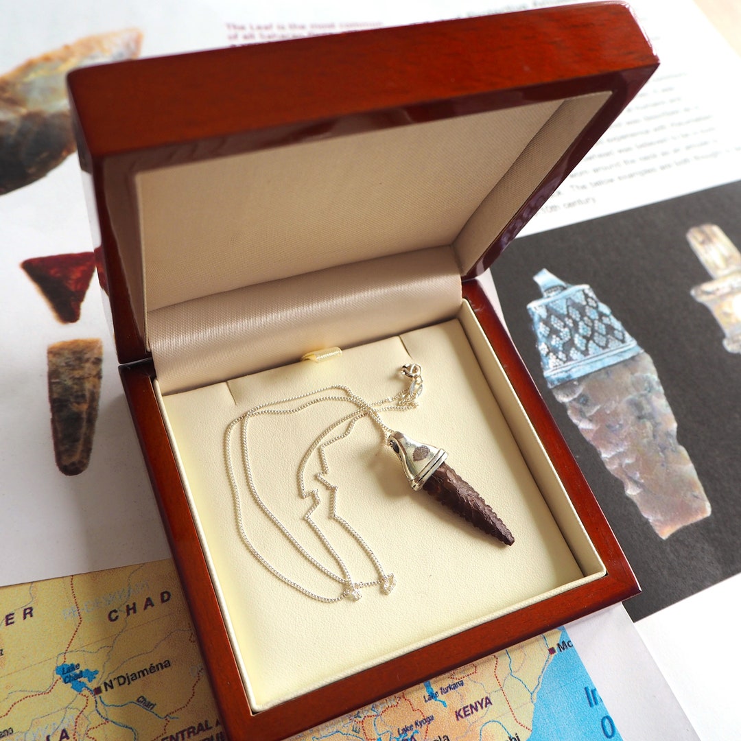 Elf Shot Viking Pendant and Necklace, Genuine Neolithic Arrowhead ...