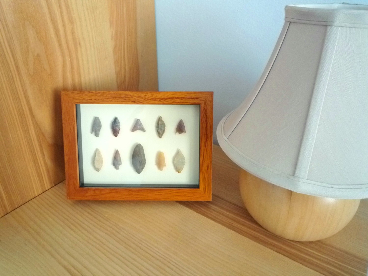 Neolithic Arrowheads in 3D Picture Frame, Authentic Saharan Flint ...