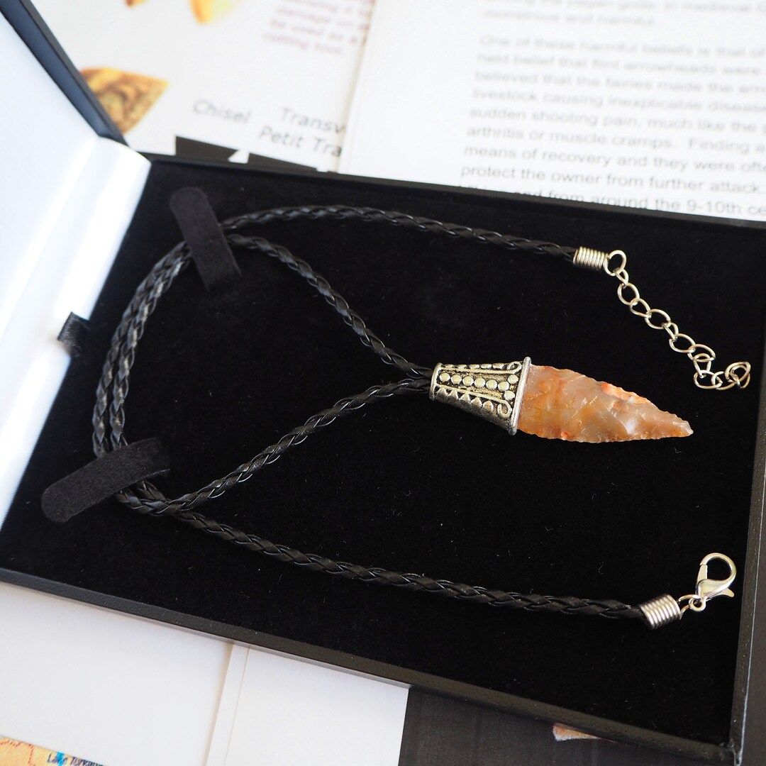 Elf Shot Viking Pendant and Necklace, Genuine Neolithic Arrowhead ...