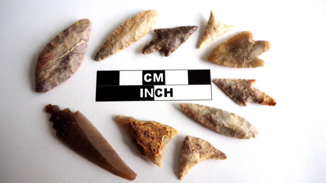 Neolithic Arrowheads X 10, Saharan Flint Artifacts Circa 4000BC 2131 - Etsy