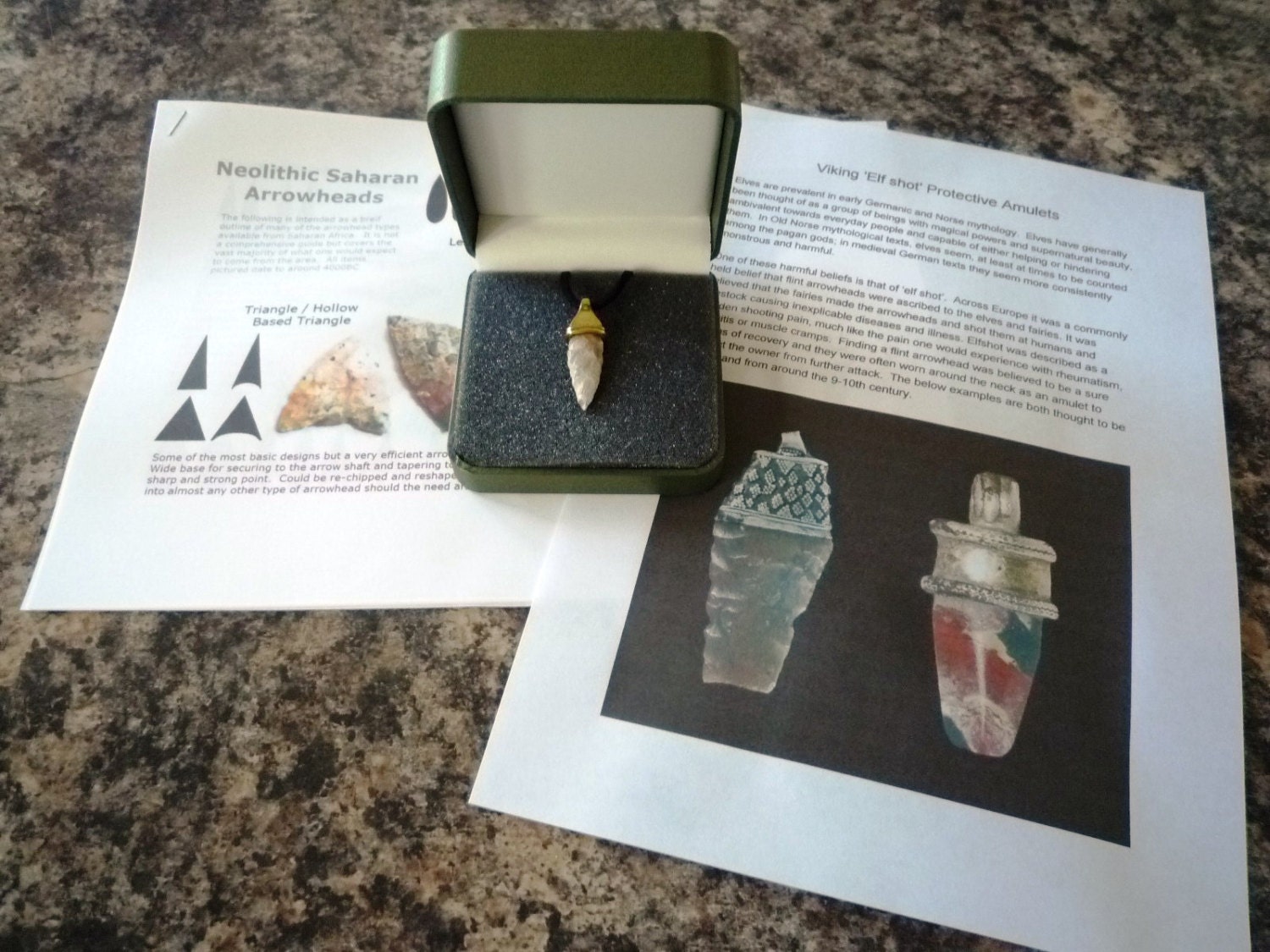 Elf Shot Viking Pendant and Necklace Genuine Neolithic - Etsy