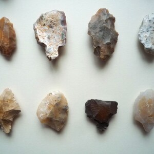 Paleolithic Arrowheads in 3D Frame, Veneered Frame, Authentic Saharan ...