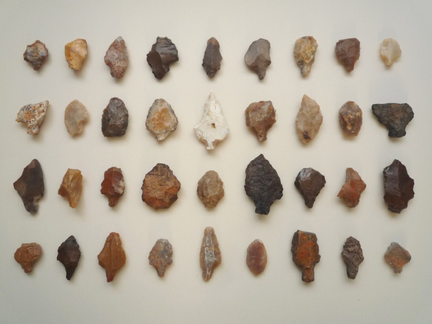 Paleolithic Arrowheads in 3D Frame Veneered Frame Authentic - Etsy