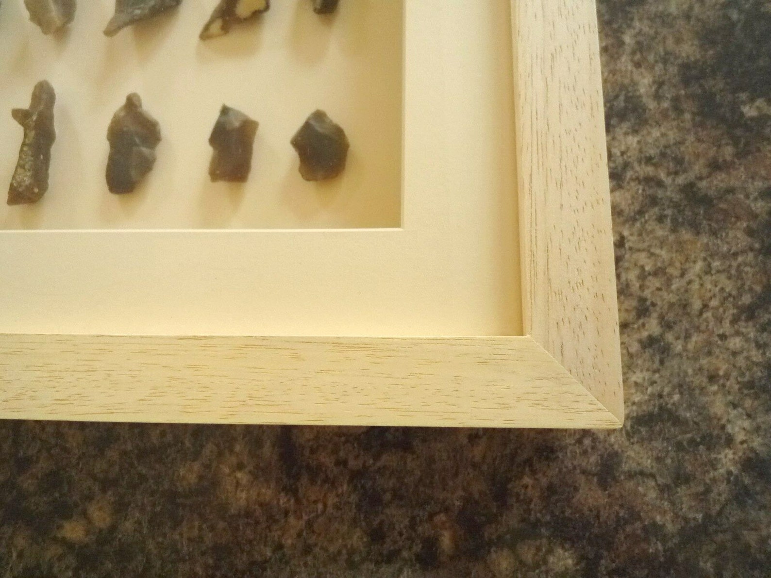 British Neolithic / Mesolithic Flint Tools / Scrapers in 3D Pine Frame ...
