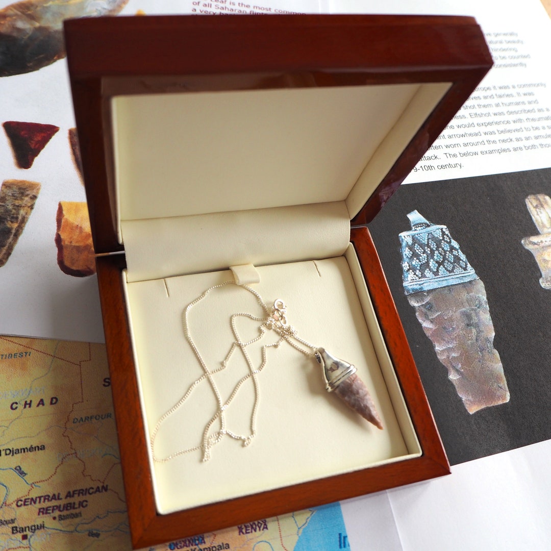 Elf Shot Viking Pendant and Necklace, Genuine Neolithic Arrowhead ...