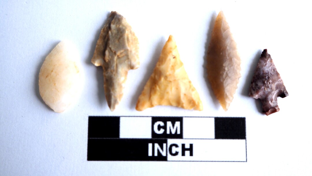 Neolithic Arrowheads X 5, Saharan Flint Artifacts Circa 4000BC (Q082 ...