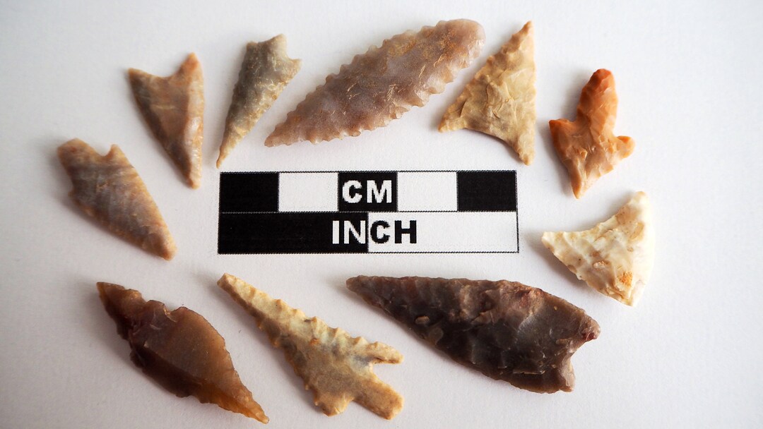 Neolithic Arrowheads X 10, Saharan Flint Artifacts Circa 4000BC 2135 - Etsy