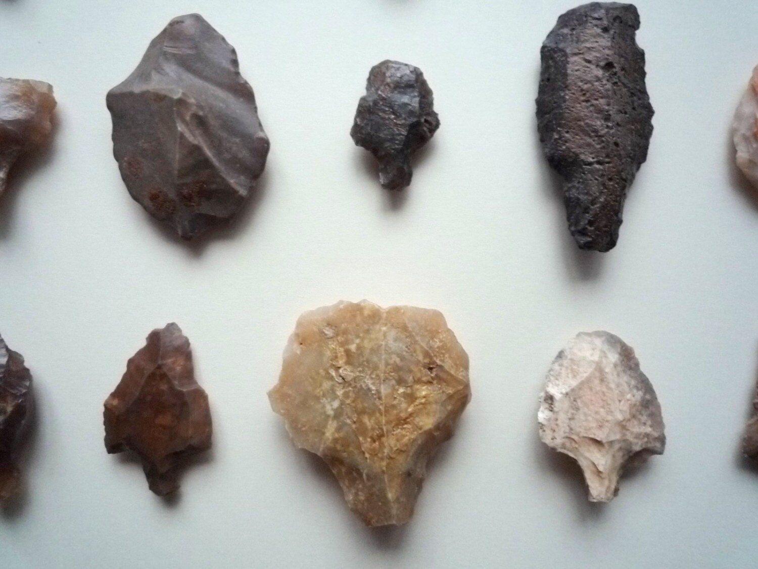 Paleolithic Arrowheads in 3D Frame, Veneered Frame, Authentic Saharan ...