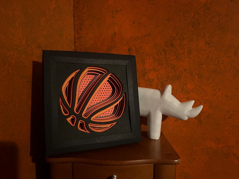 3D Basketball Lighted Shadow Box. - Etsy