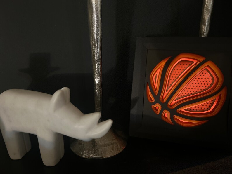 3D Basketball Lighted Shadow Box. - Etsy