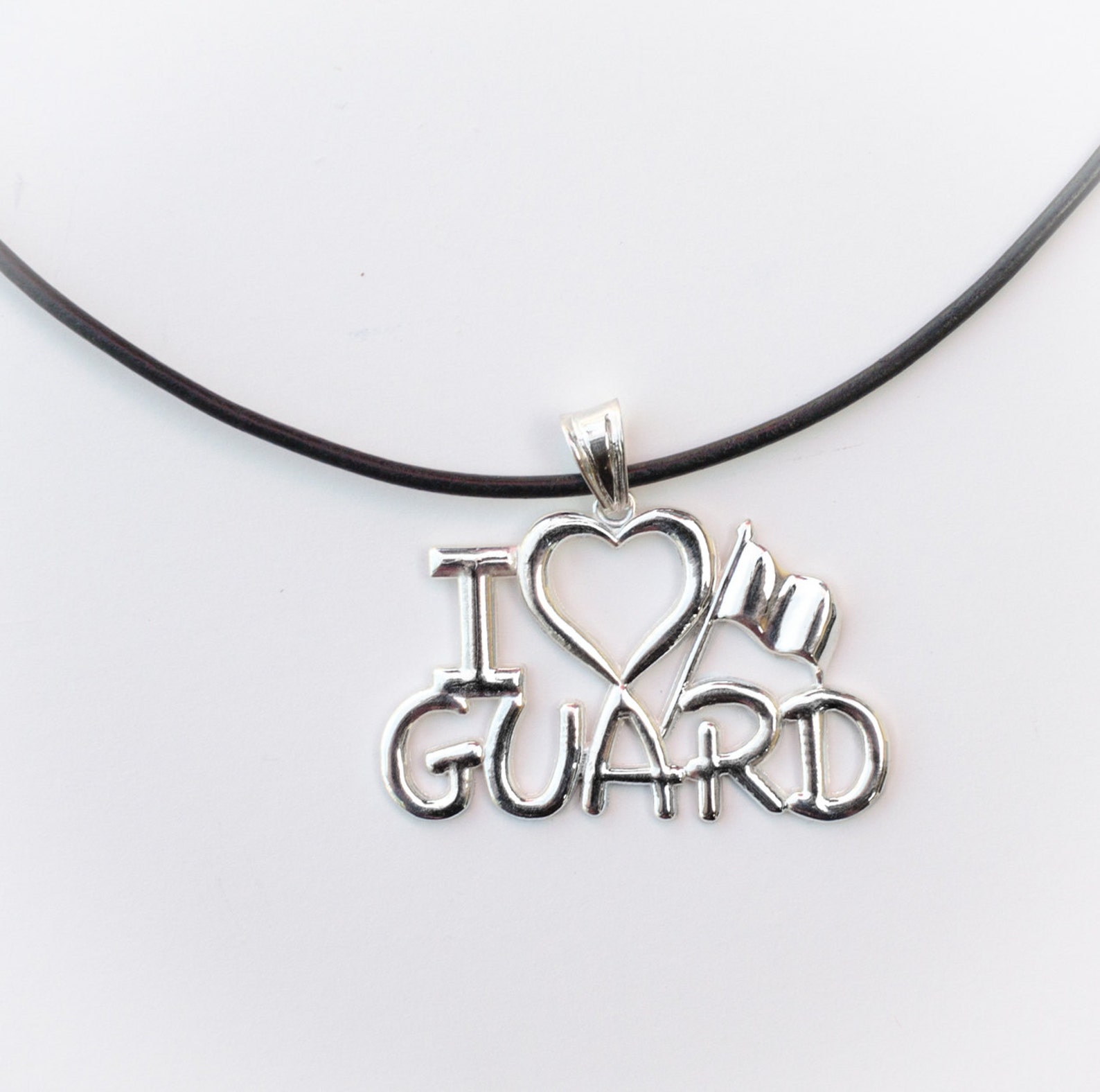 I Love Guard Large Silver Guard Jewelry Necklace | Free Shipping - Etsy