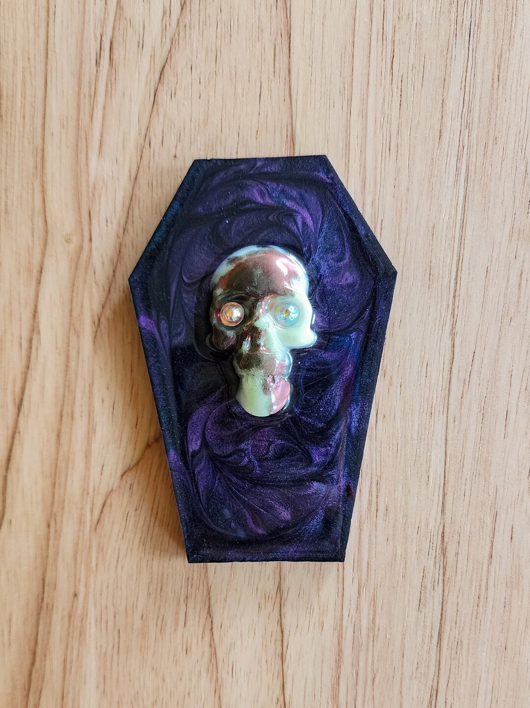 Purple Murk Death Becomes You Mirror, Glow-in-the-dark Coffin Hand ...