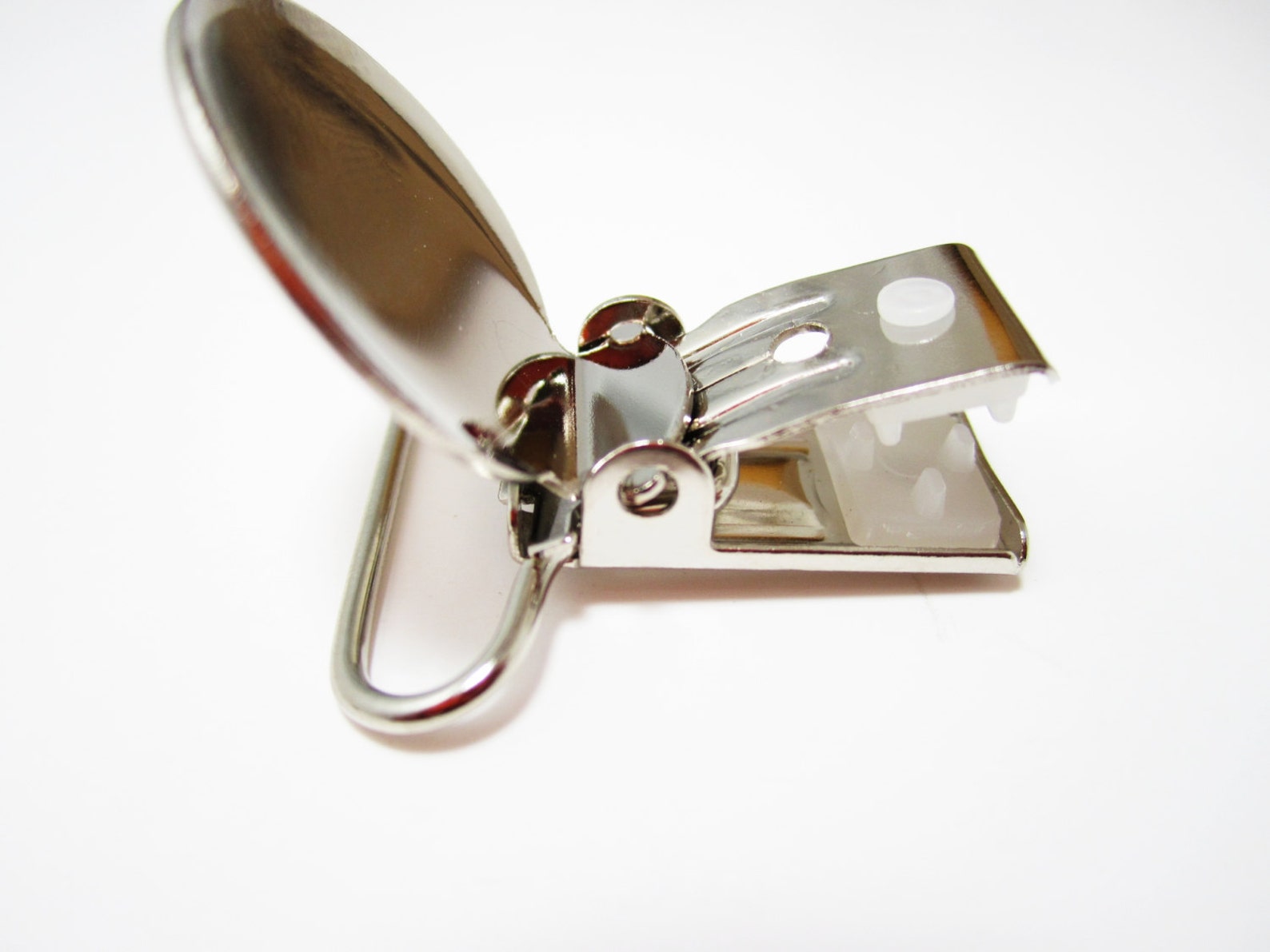 Metal Pacifier Clip 1 Round Suspender Clip. Paci - Etsy