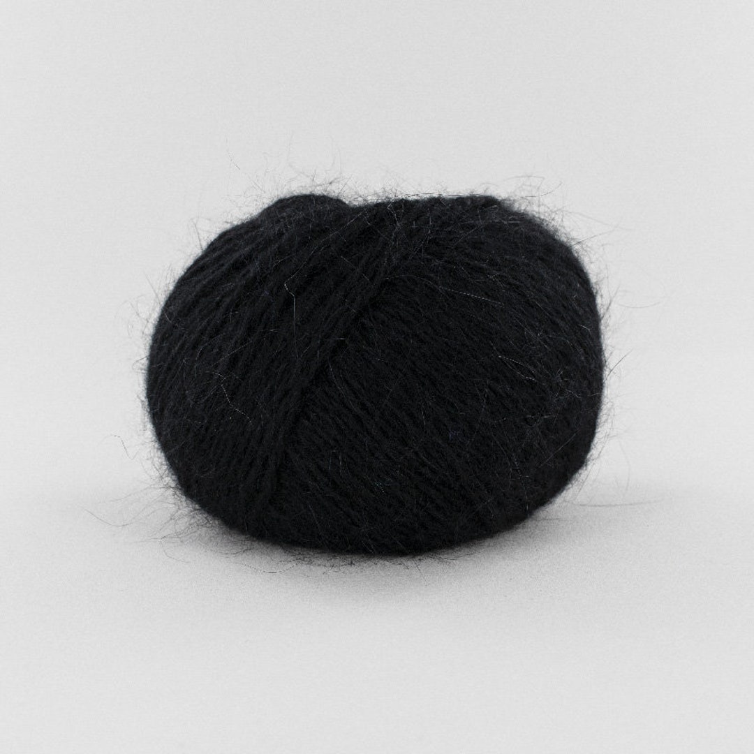 Black French Sustainable Angora & Merino Wool, Coeur D'angora, Fonty ...