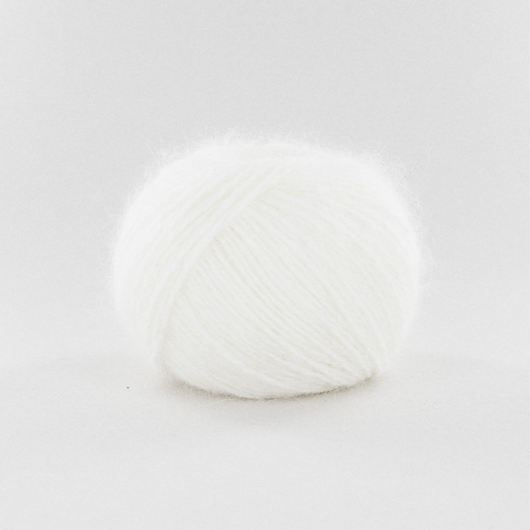Pure White French Sustainable Angora & Merino Wool, Coeur D'angora ...