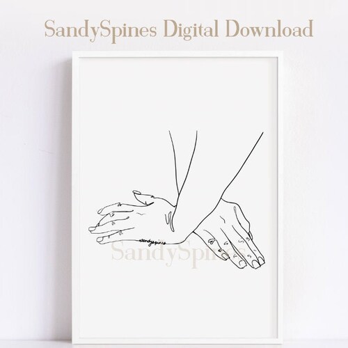 Chiropractic Hands Line Art DIGITAL DOWNLOAD V Sandyspines - Etsy