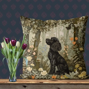 Black Poodle Dog Pillow Cover – Art Deco Style, Double-sided Print - Etsy