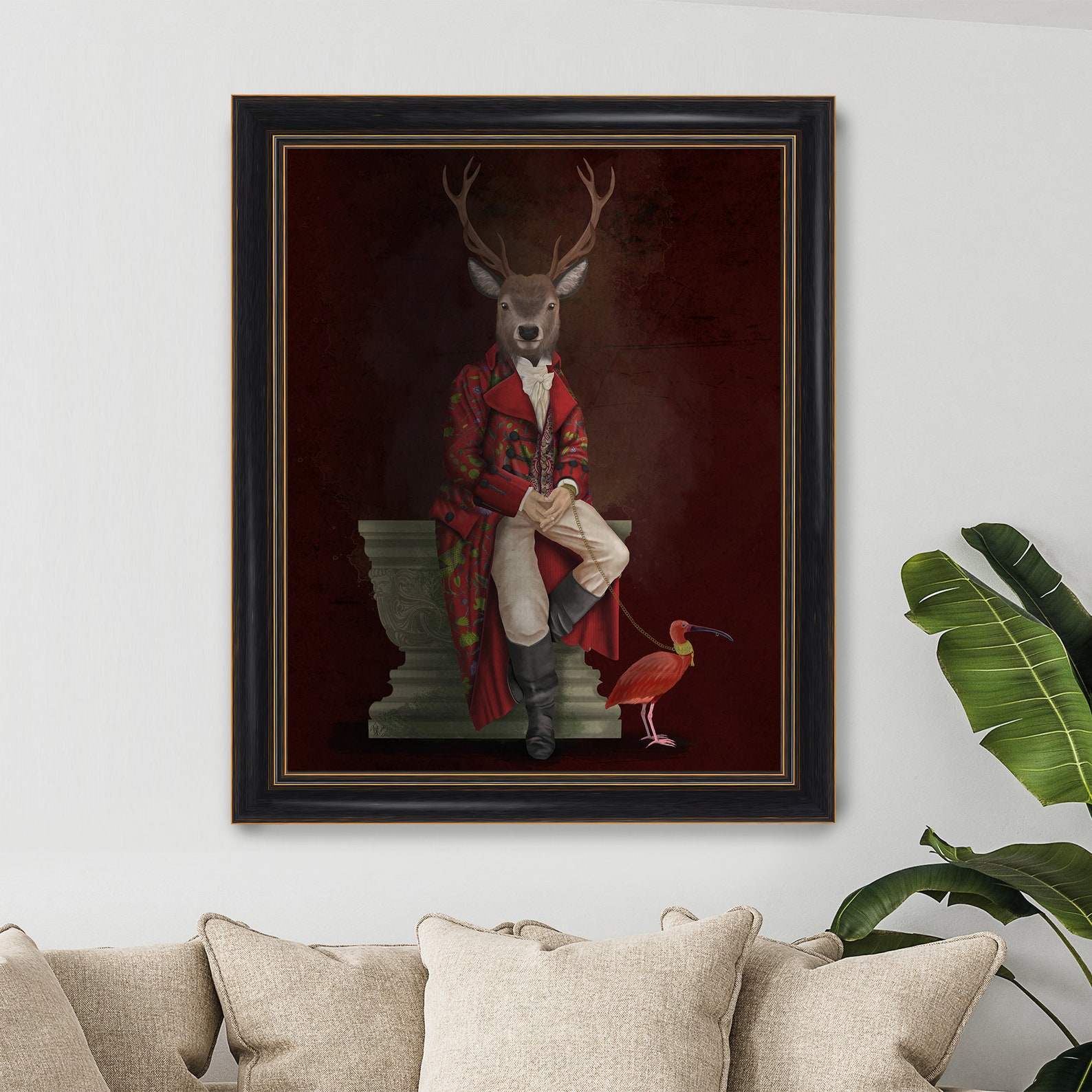 Limited Edition Stag Painting - Lord Becket & Ibis - Deer Canvas Art ...