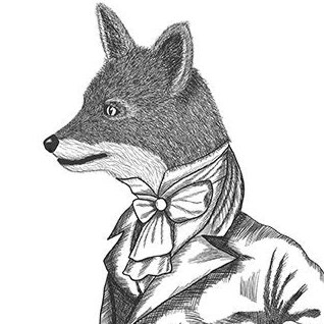 Anthropomorphic Fox Art Print Dandy Fox Full LIMITED EDITION - Etsy
