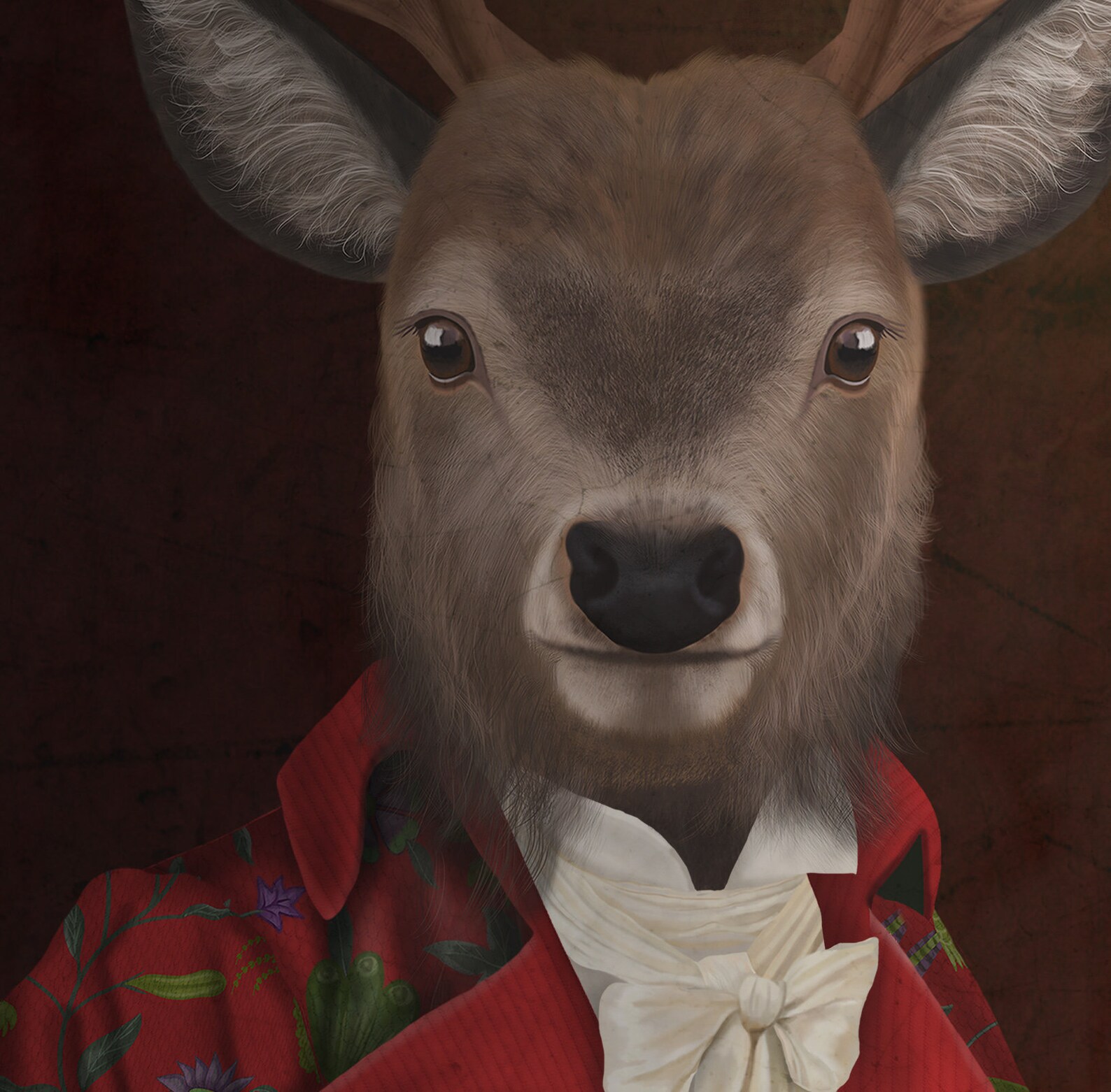 Limited Edition Stag Painting - Lord Becket & Ibis - Deer Canvas Art ...