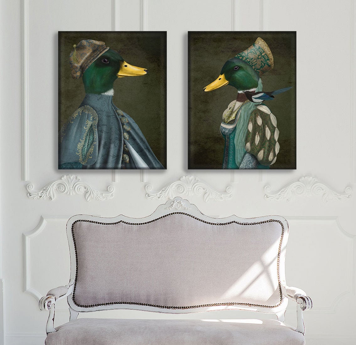 LIMITED EDITION Anthropomorphic Art Set of 2 Duck Prints - Etsy