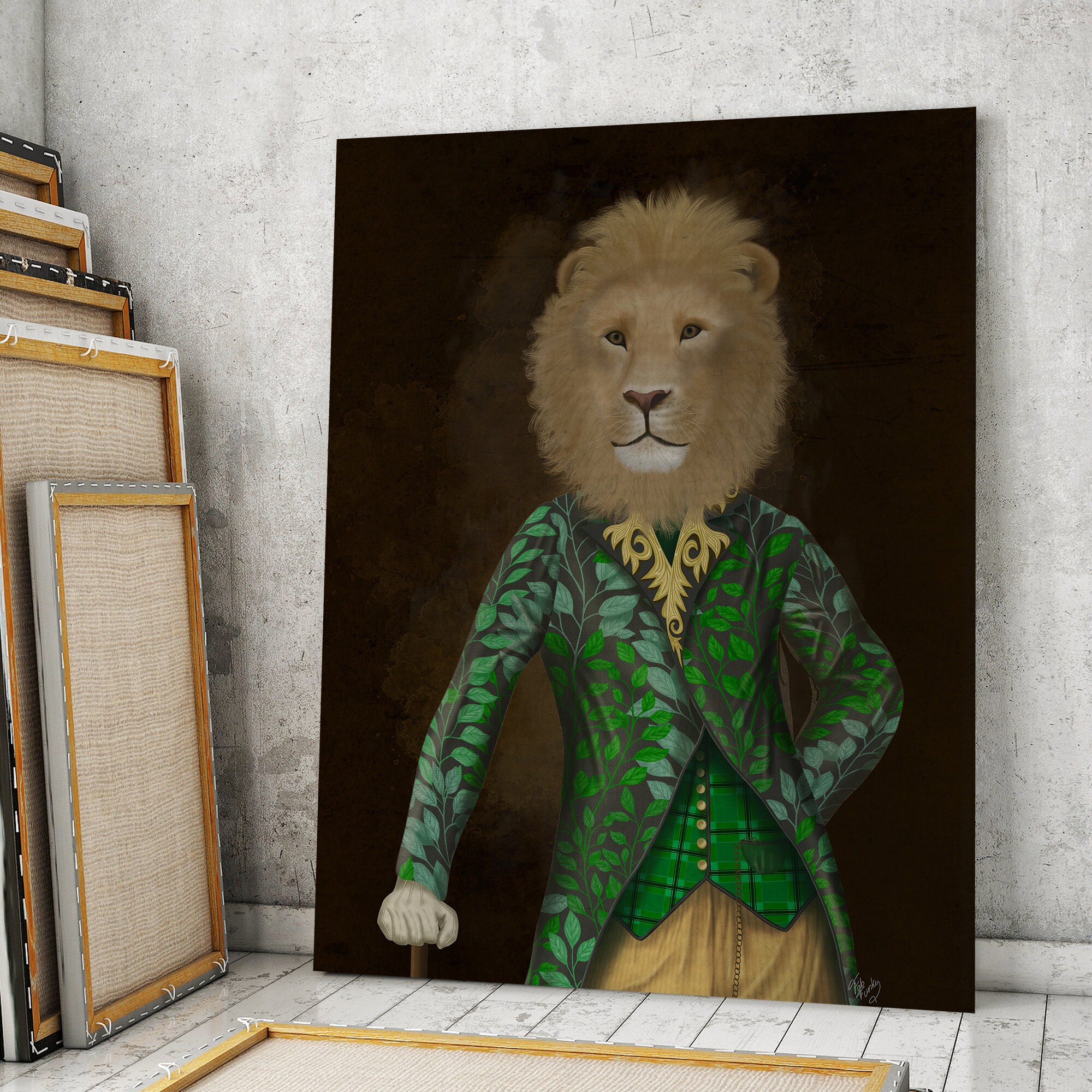 Limited Edition Lion Painting Sir Victor Buckland Portrait - Etsy