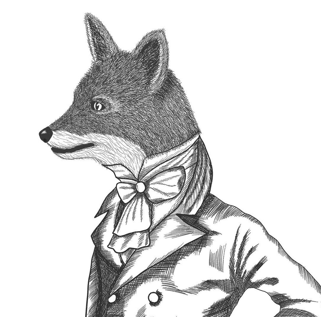 Anthropomorphic Fox Art Print Dandy Fox Full LIMITED EDITION, Victorian ...