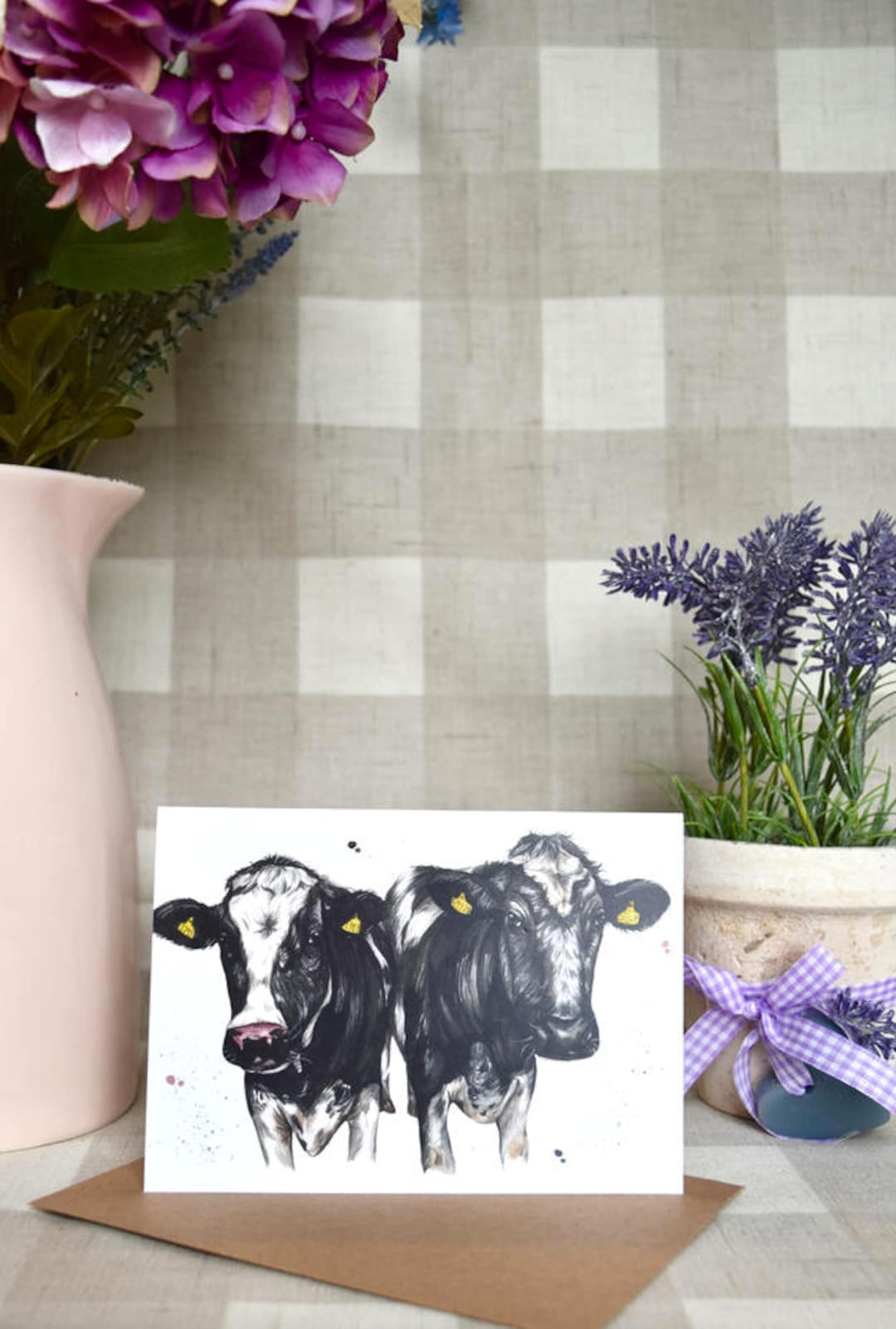 Dairy Cows Greeting Card - Etsy