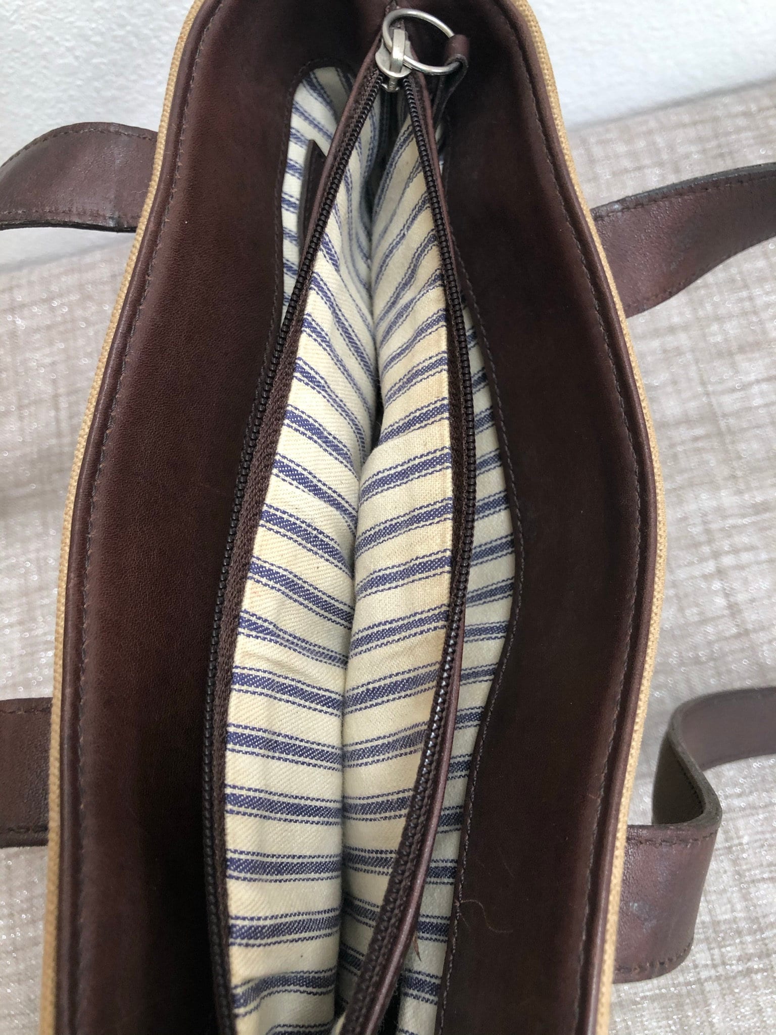 Vintage Coach Greenwich Tote 6134 in Khaki Twill and Mahogany | Etsy