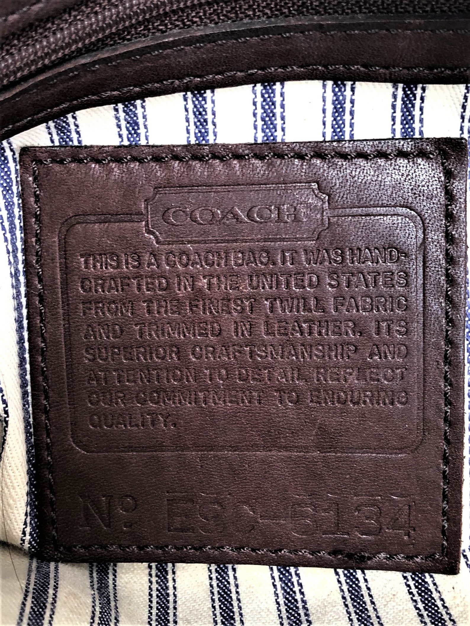 Vintage Coach Greenwich Tote 6134 in Khaki Twill and Mahogany - Etsy.de