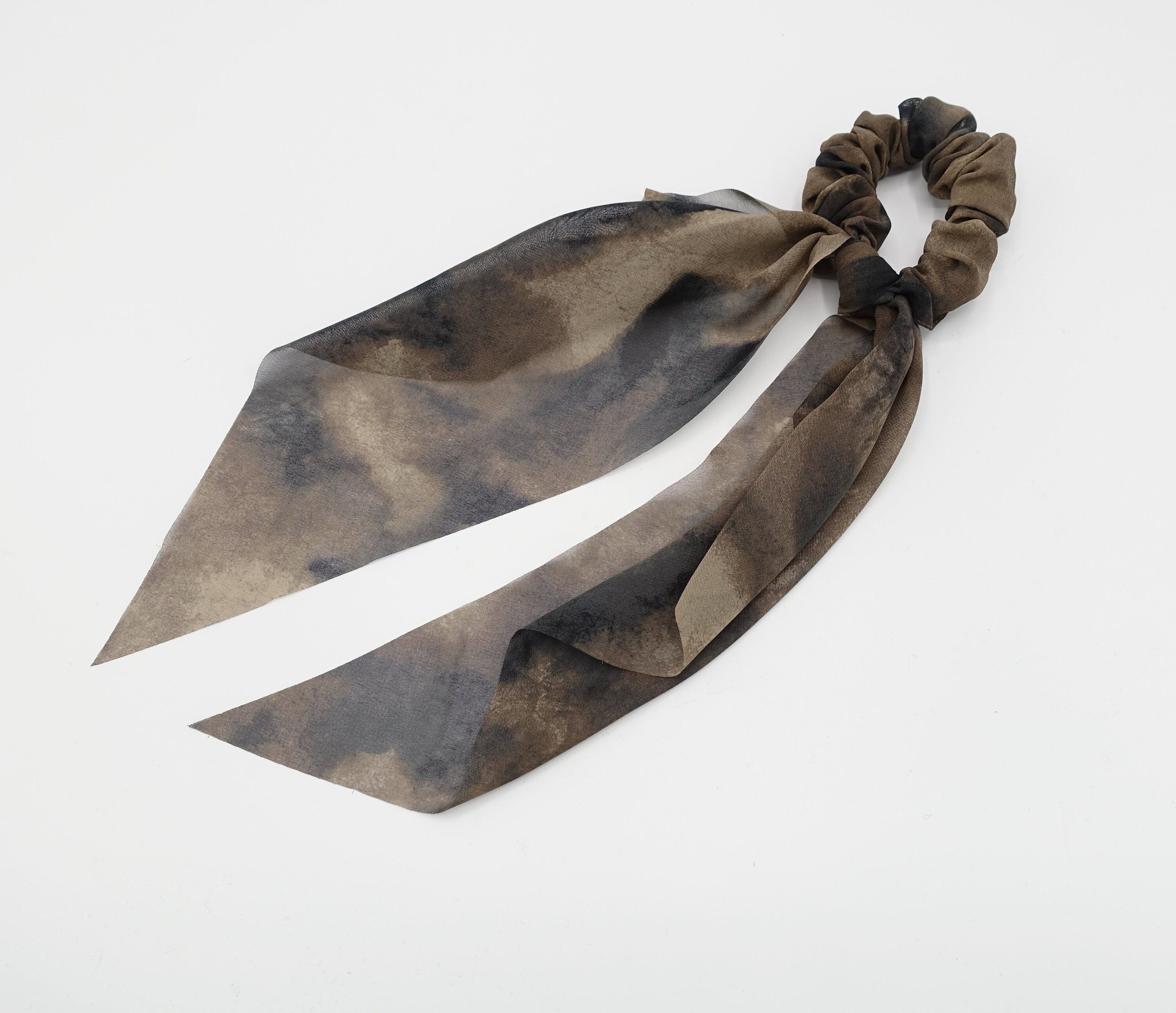 Chiffon Pale Color Long Tail Scrunchies Bow Knotted Scrunchie Women ...