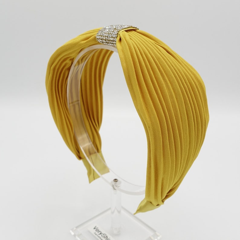 Pleated Headband Rhinestone Decorated Hairband Woman Hair - Etsy