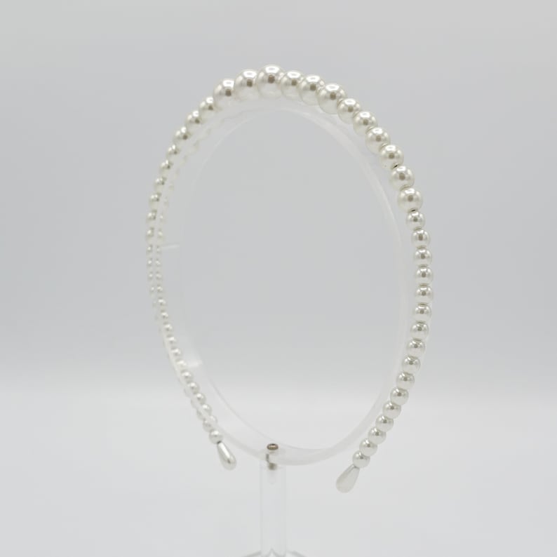 Basic Pearl Beaded Headband Simple Hairband - Etsy